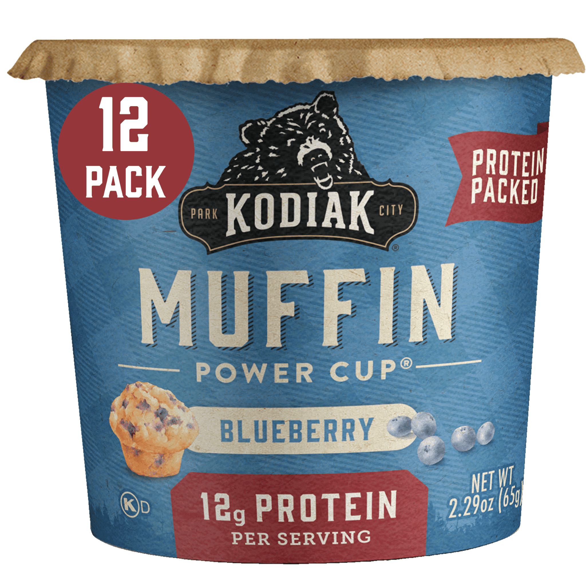 (1 pack) Kodiak Protein-Packed Blueberry Muffin Power Cup, 2.29 oz ...
