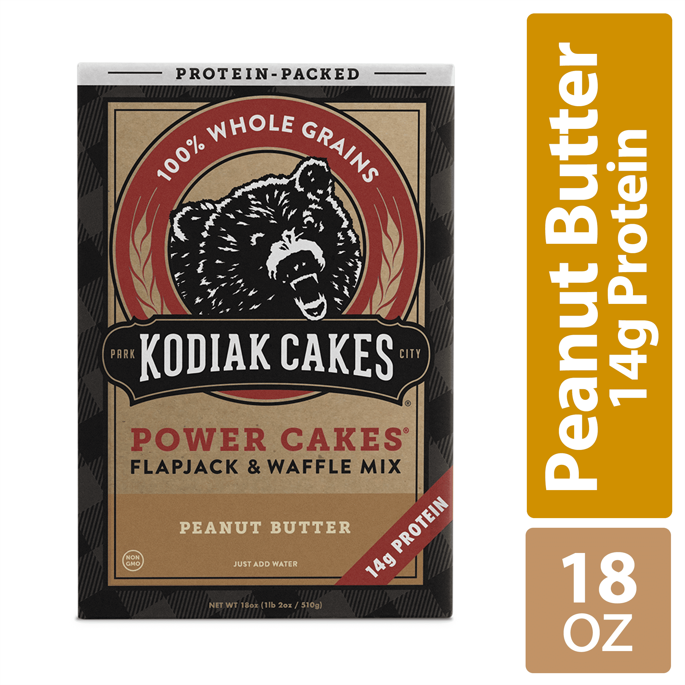 Kodiak Cakes Peanut Butter Flapjack and Waffle Mix, 18 oz - Walmart.com