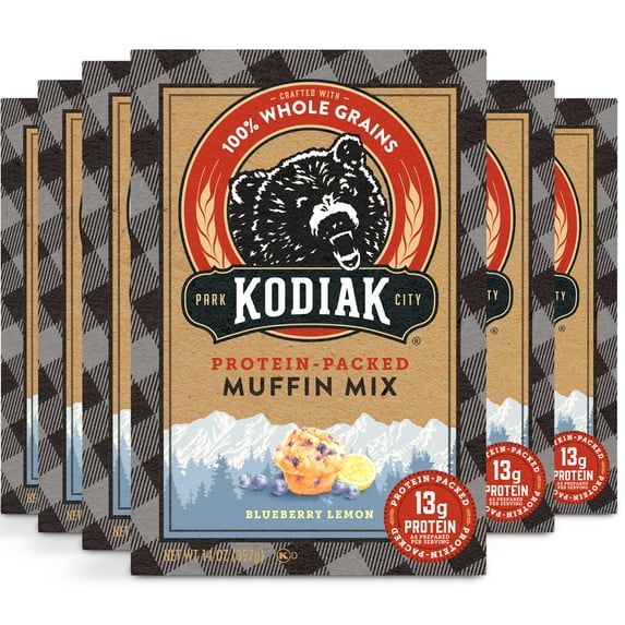 Kodiak Cakes Power Bake, GGA1 Protein Muffin Mix, Blueberry Lemon, 14 ...
