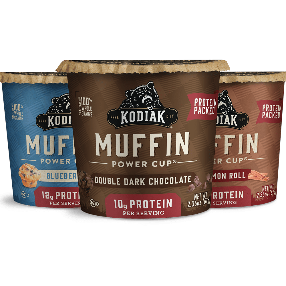 Kodiak Protein Muffin Cup Variety, Double Dark Chocolate, Blueberry ...