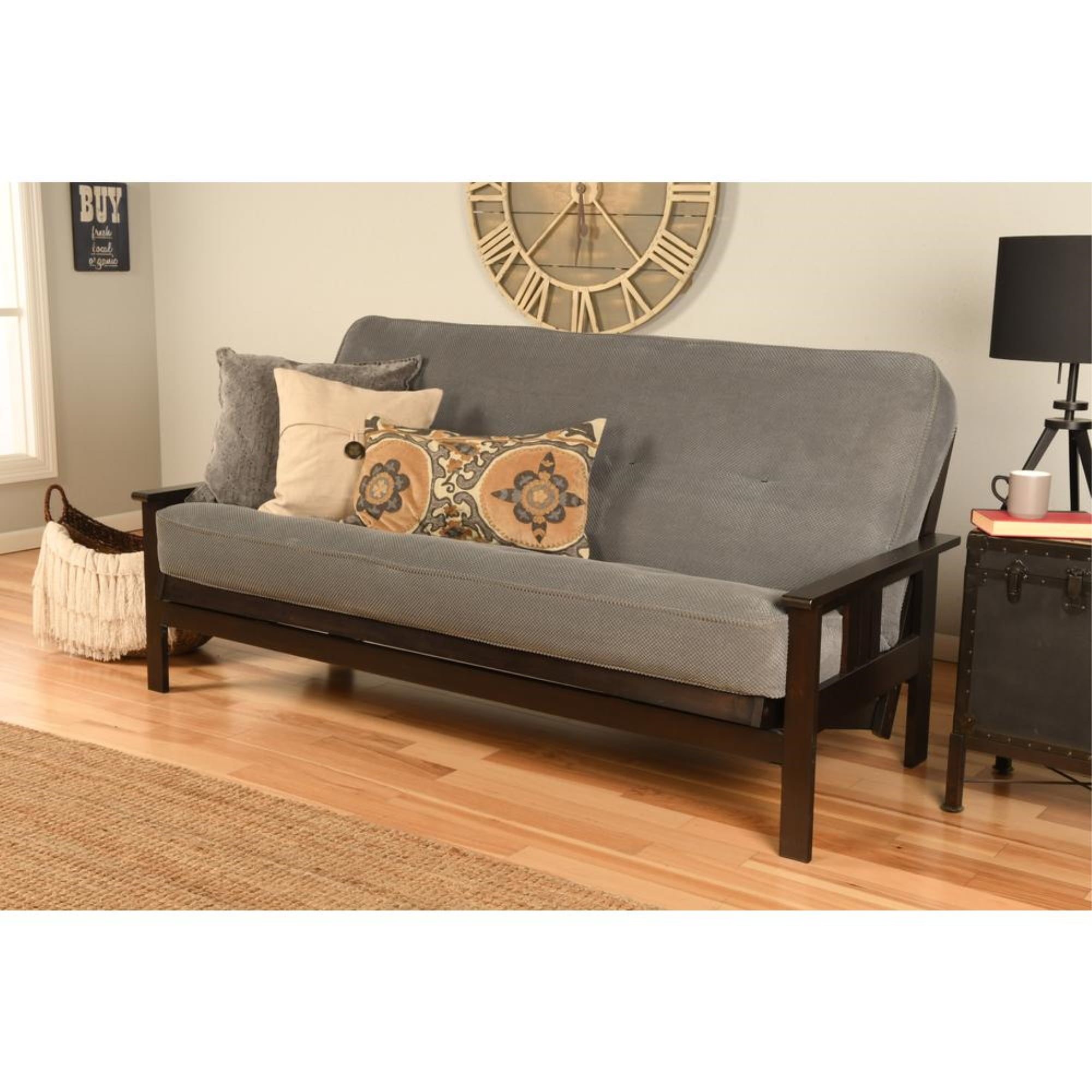Kodiak Furniture Foam Queen-size Futon Mattress w/Thunder Gray Fabric ...