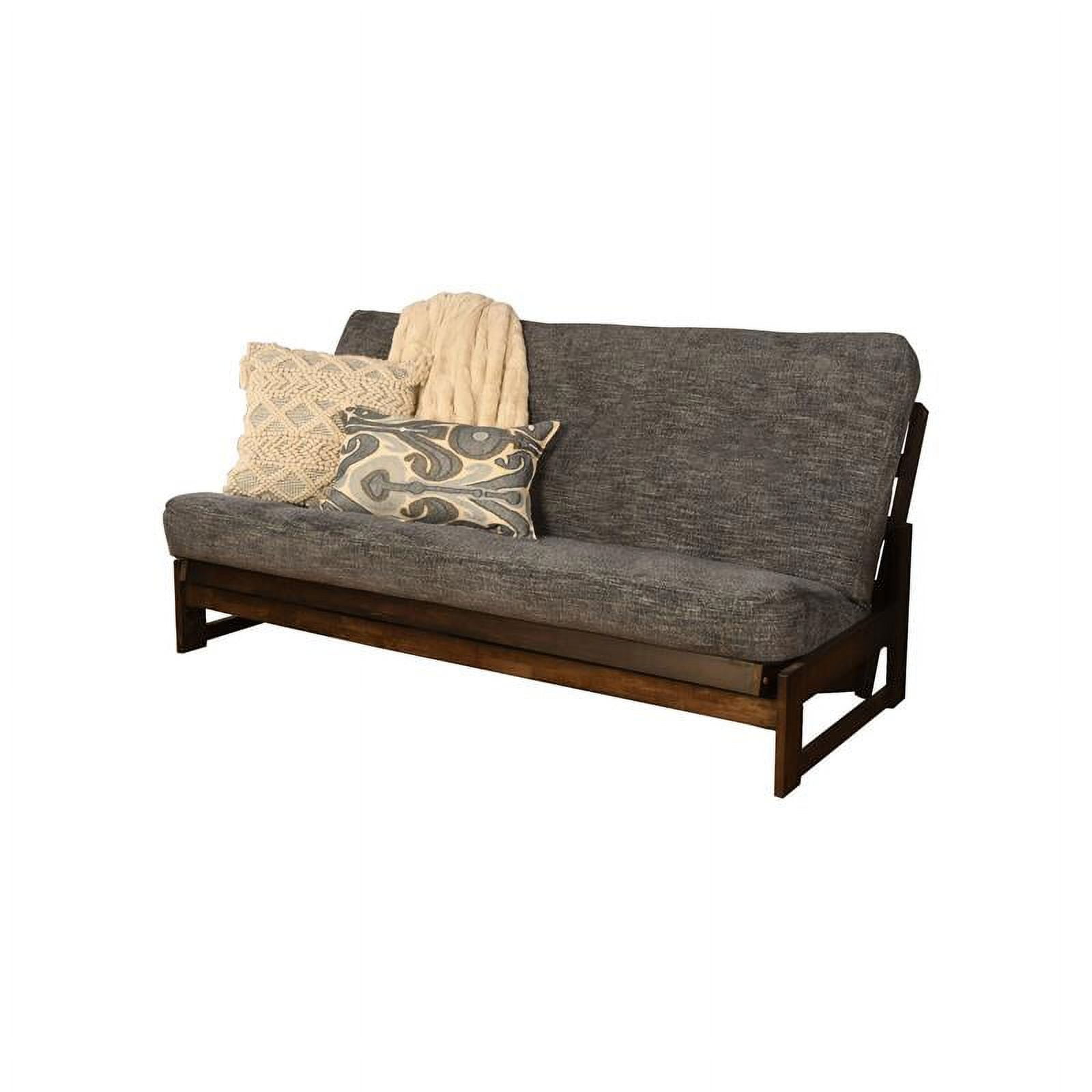 Kodiak Furniture Full-size Futon Cover in Handwoven Smoke Gray Fabric ...
