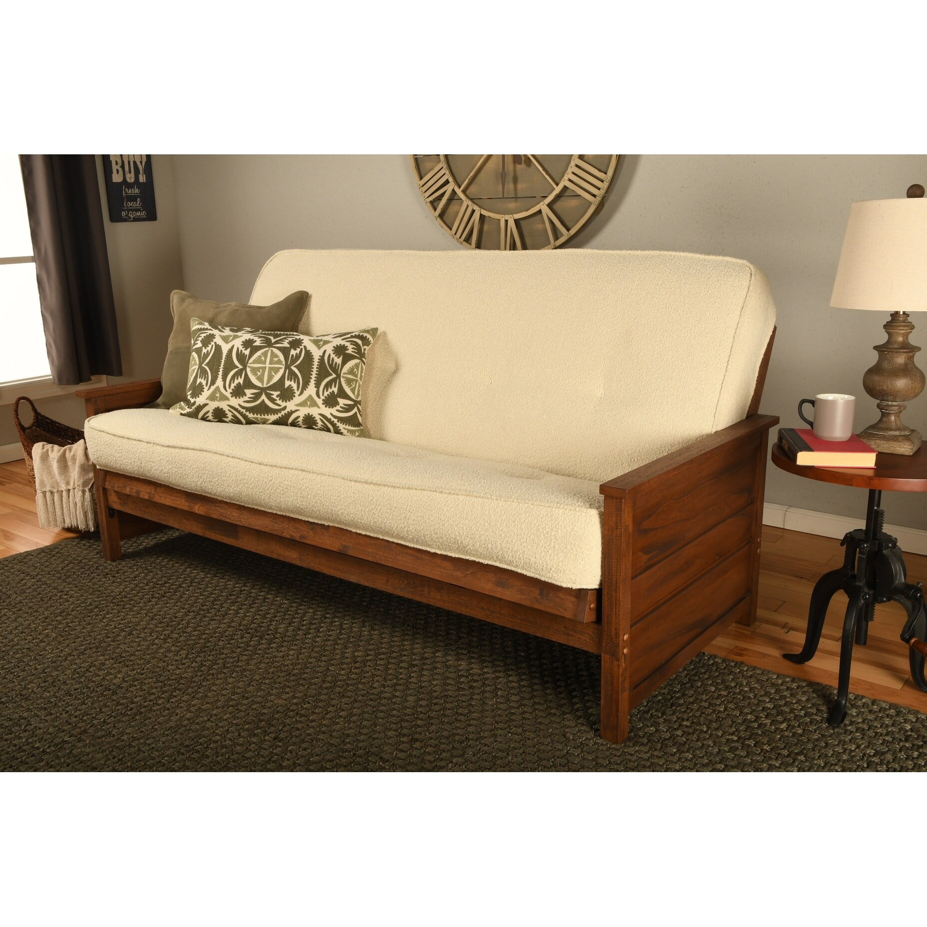 Kodiak Furniture Lexington Full-size Futon in Weathered Brown w/ Cream ...