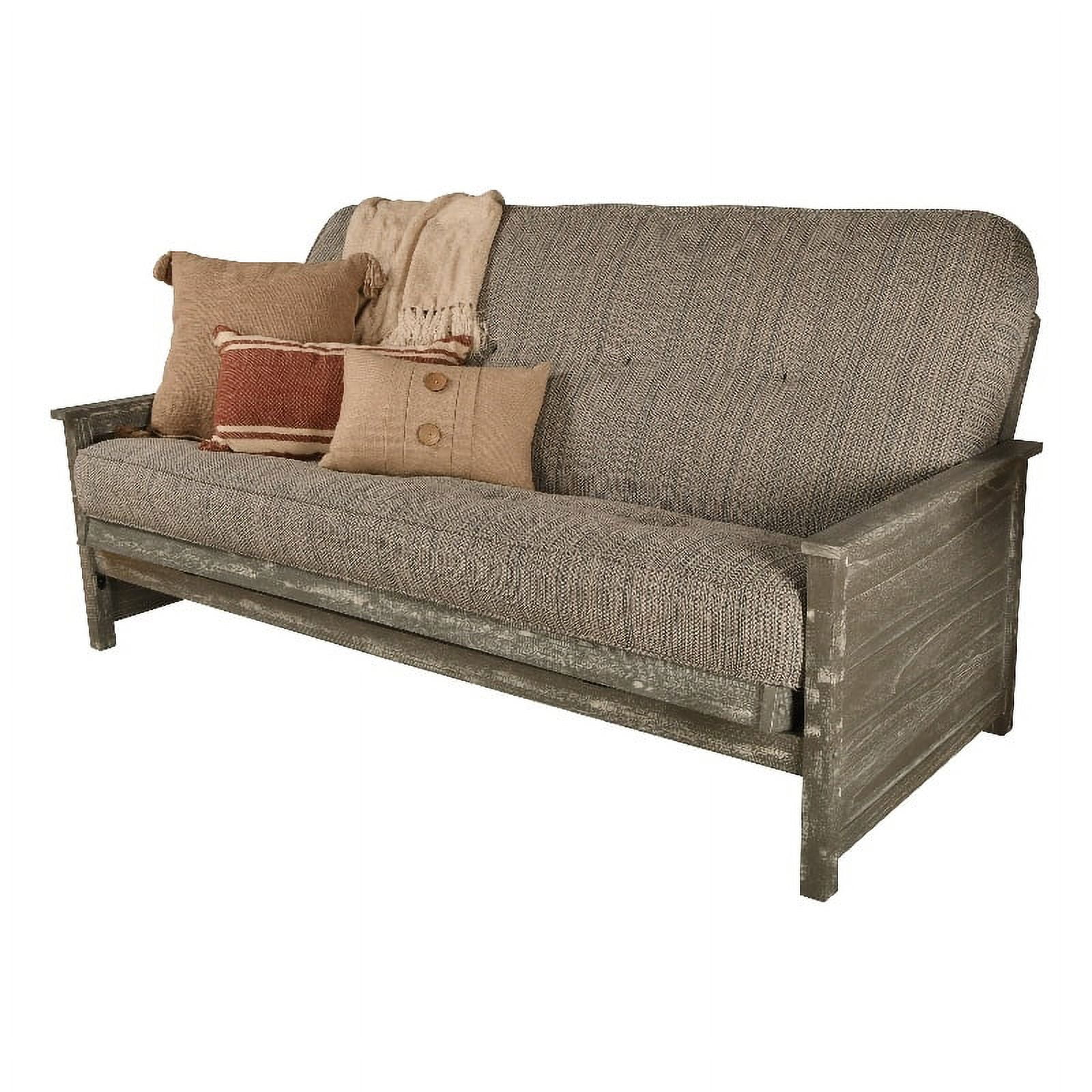 Kodiak Furniture Lexington Futon in Weathered Gray w/ Seaport Blue ...