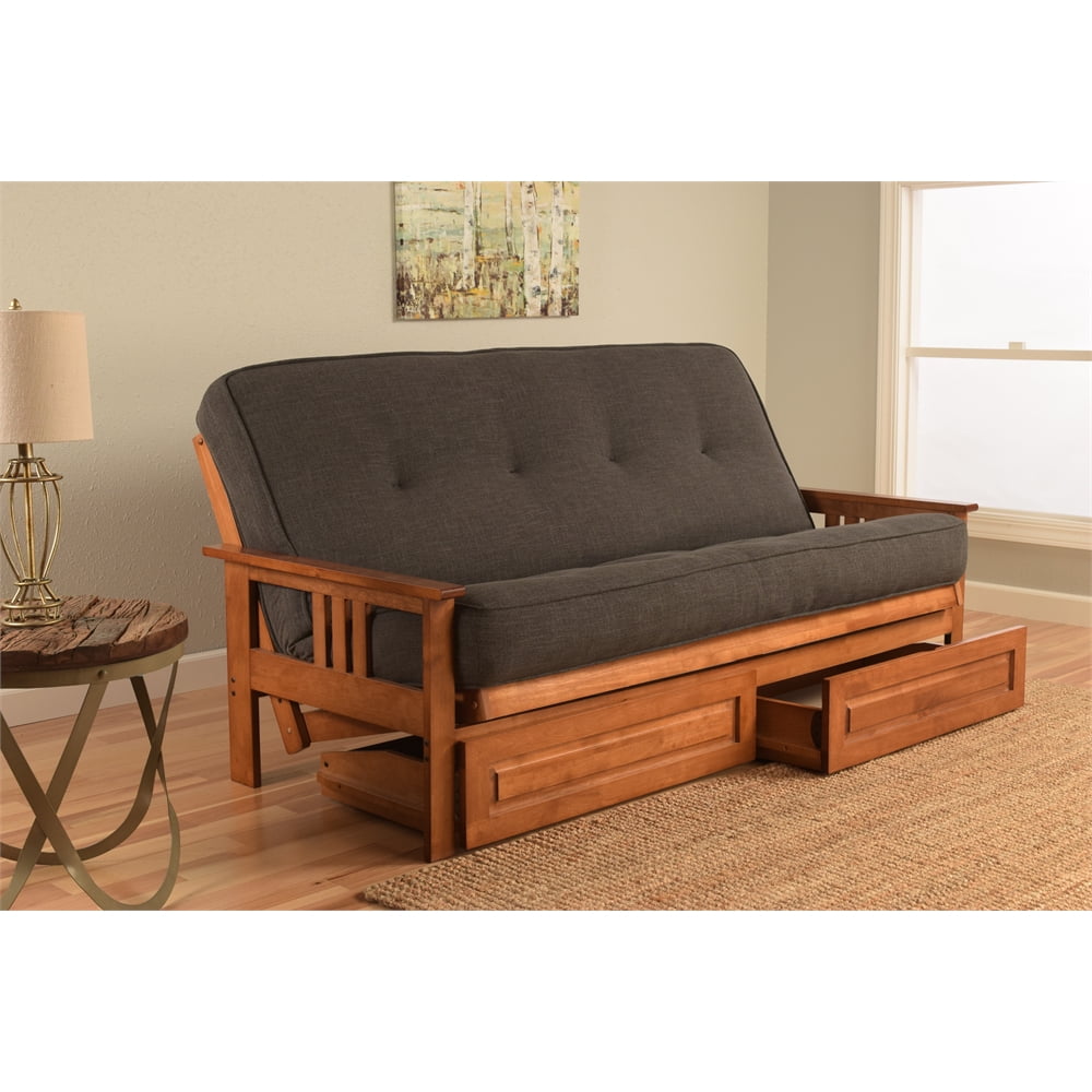 Kodiak Furniture Monterey Full-Size Futon, Easy Assembly, Gray/Barbados ...