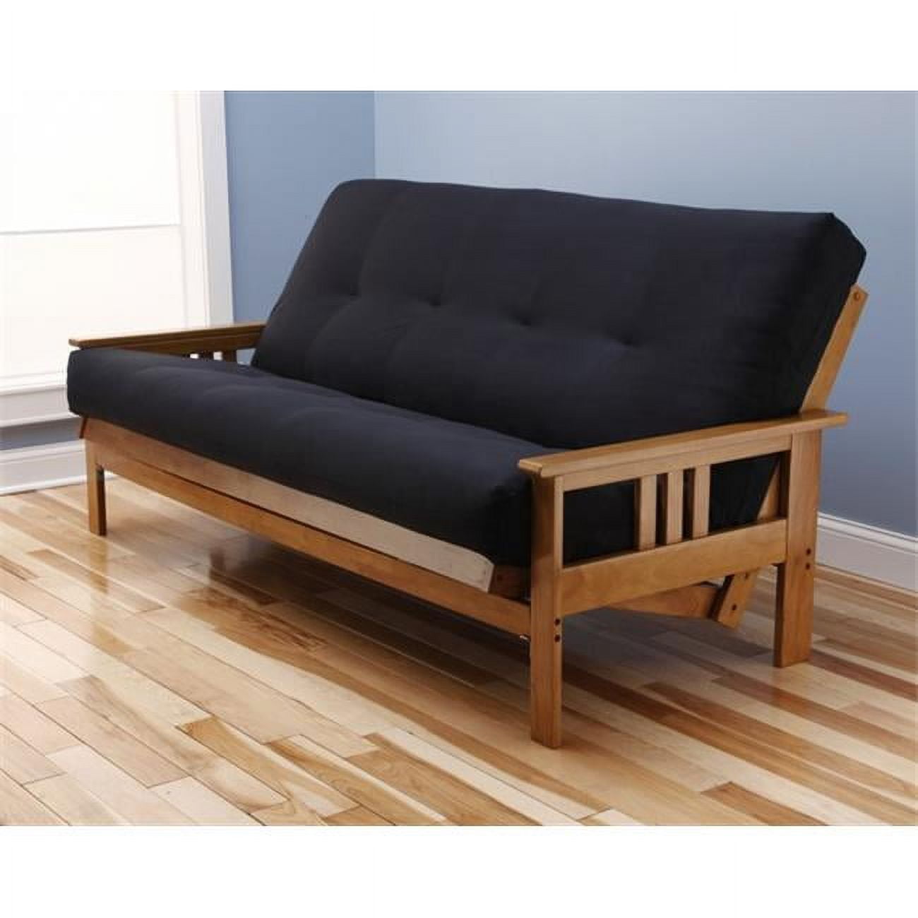 Kodiak Furniture Monterey Futon, Suede Fabric, Full Size, Black ...