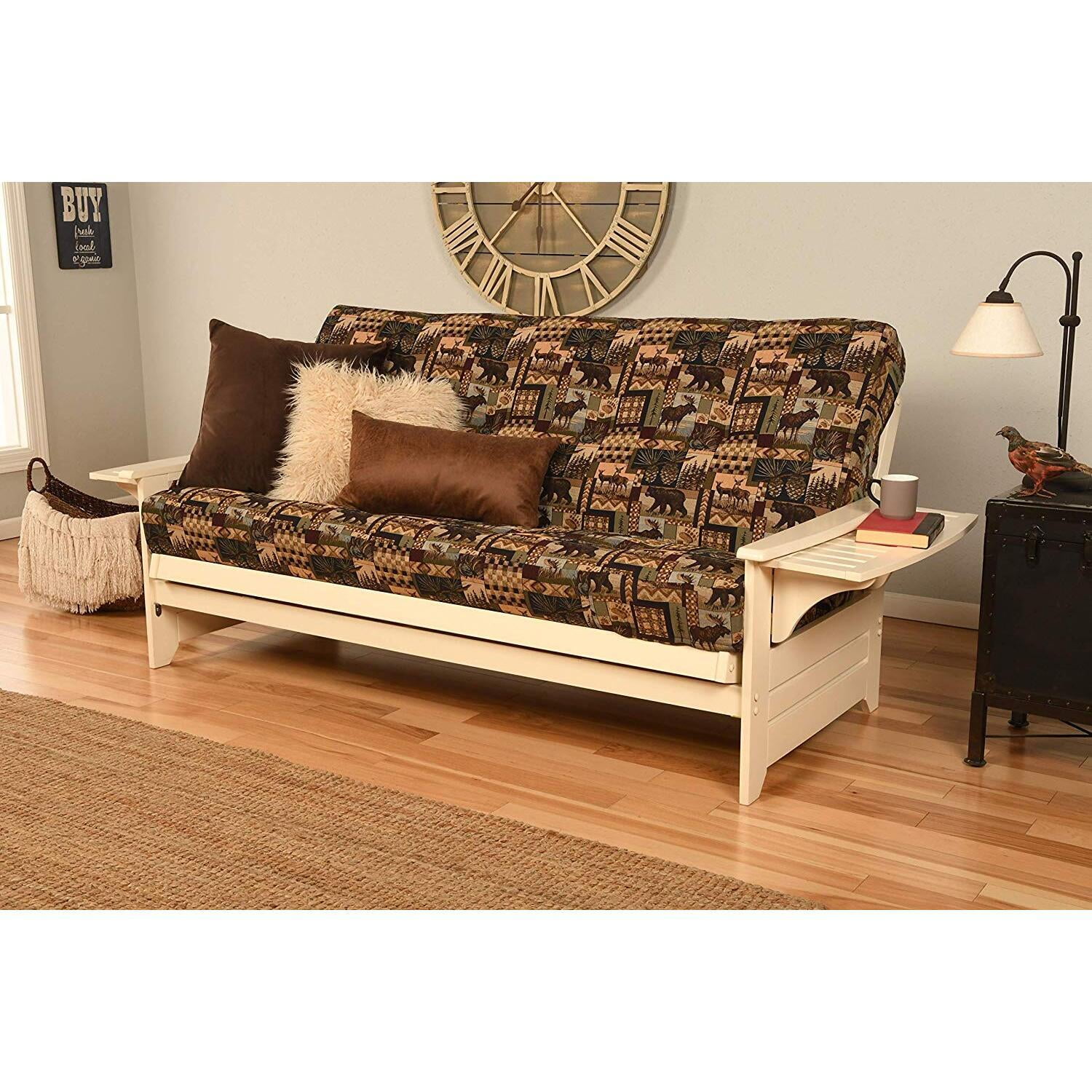 Kodiak Furniture Phoenix Antique White Futon -Color Fabric Mattress ...