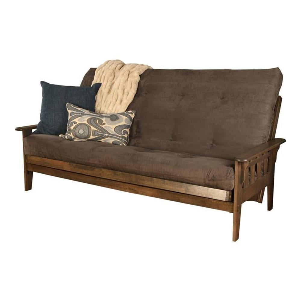 Kodiak Furniture Tucson Queen Futon with Fabric Mattress in Gray/Rustic ...