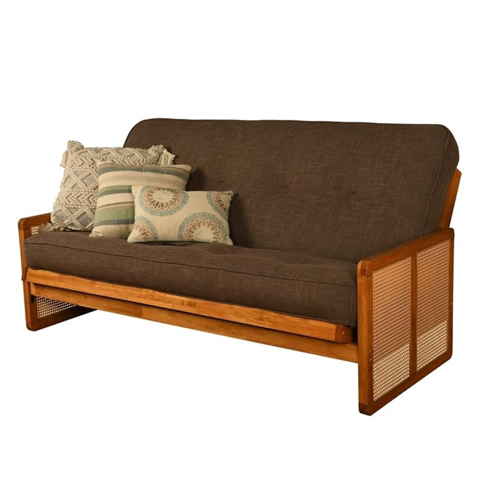 Kodiak Furniture Westport Full-size Wood Futon Set in Honey with Cocoa ...