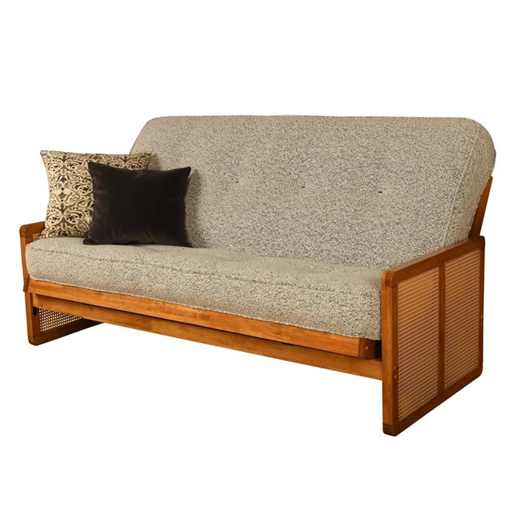 Kodiak Furniture Westport Full-size Wood Futon Set in Honey with Gray ...