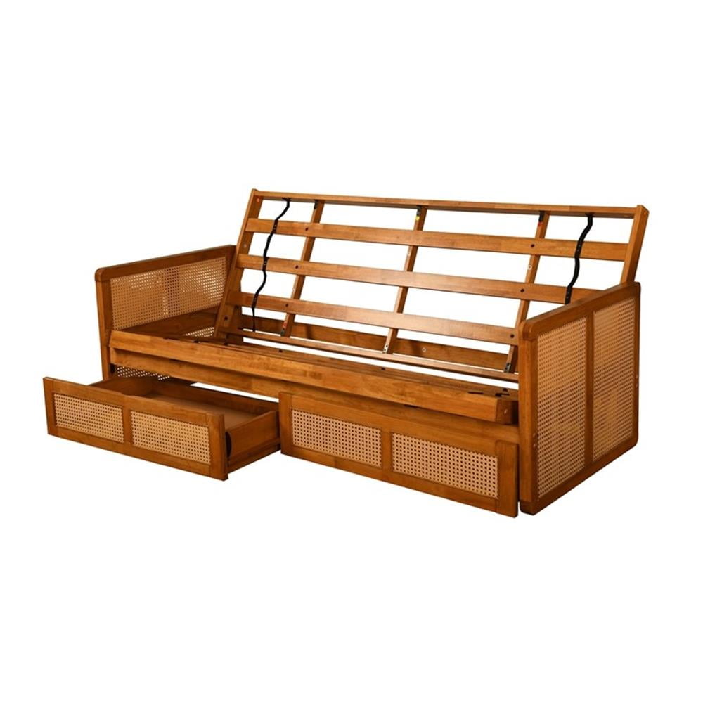 Kodiak Furniture Westport Wood Futon Frame w/ Storage - Mattress not ...