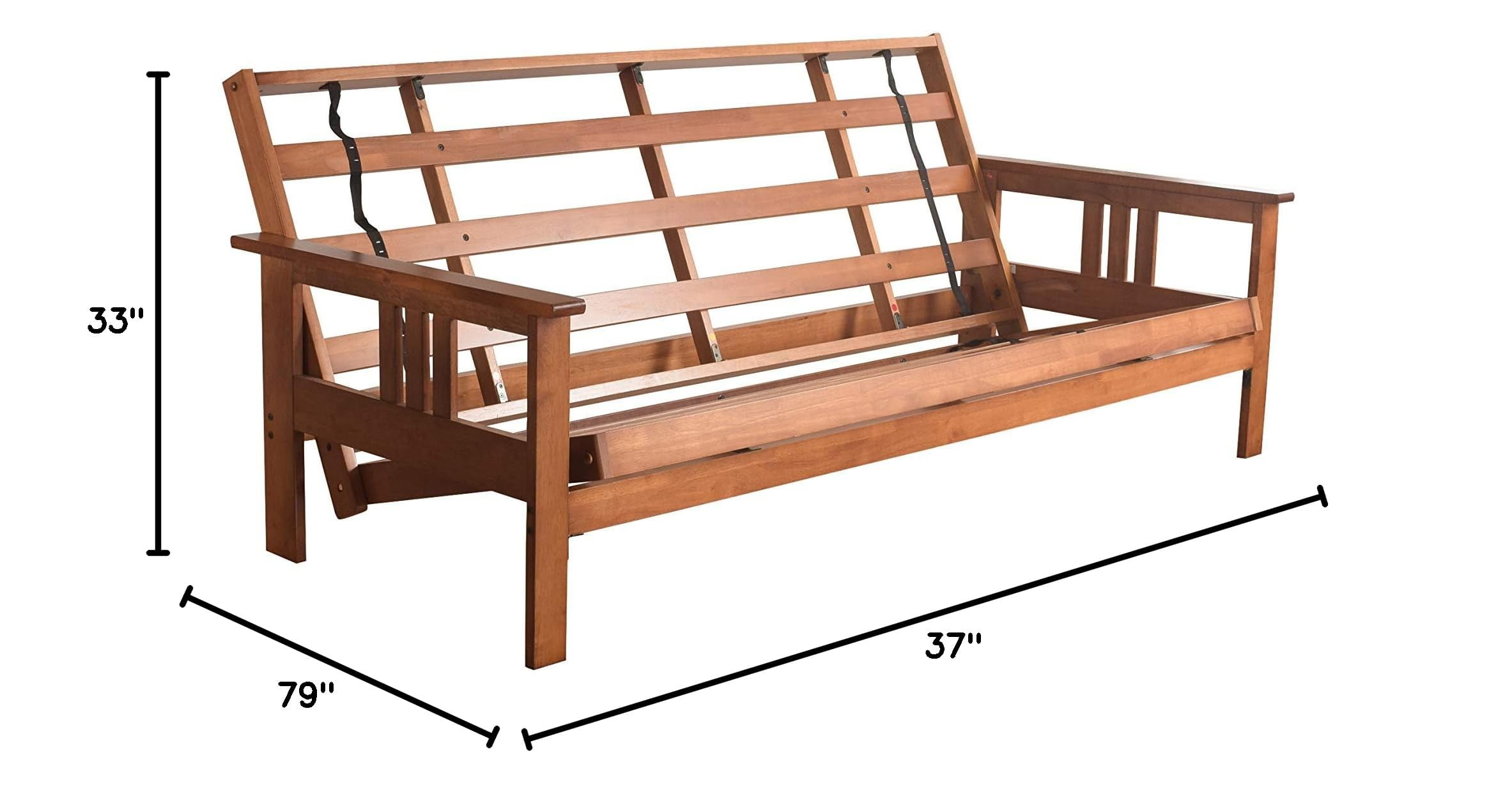 Kodiak Futons Monterey Futon Frame Full Size Bed, Solid Plantation ...