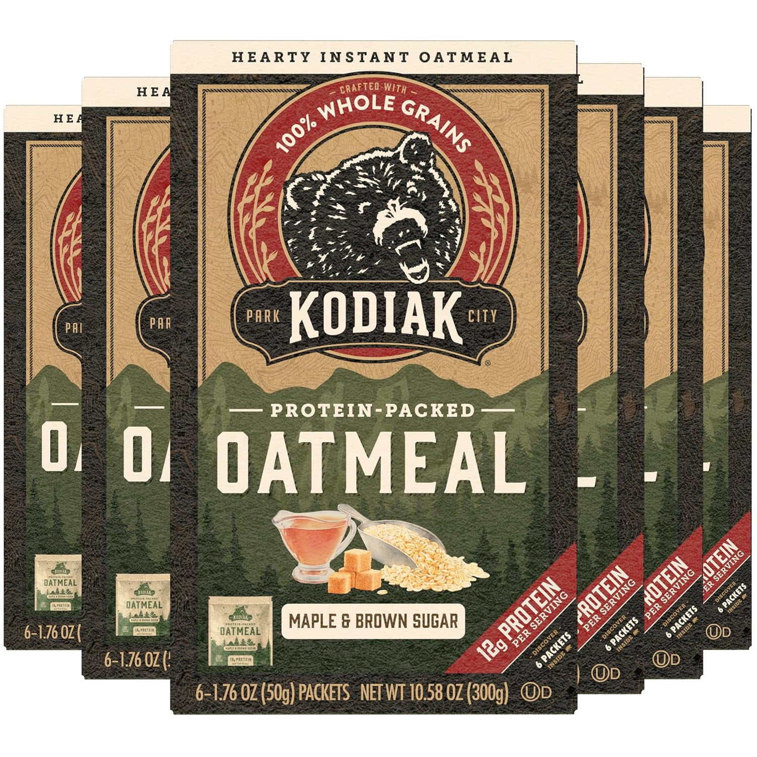 Kodiak Instant Oatmeal Packets, Maple Brown Sugar, High Protein,100% ...