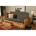 Kodiak Lodge Natural Futon Frame with Marmont Thunder Mattress ...