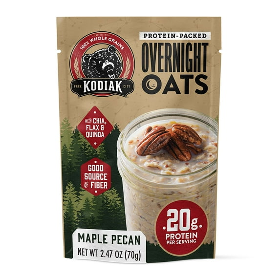 Kodiak Maple Pecan Protein-Packed Overnight Oats, 2.47 oz - Walmart.com