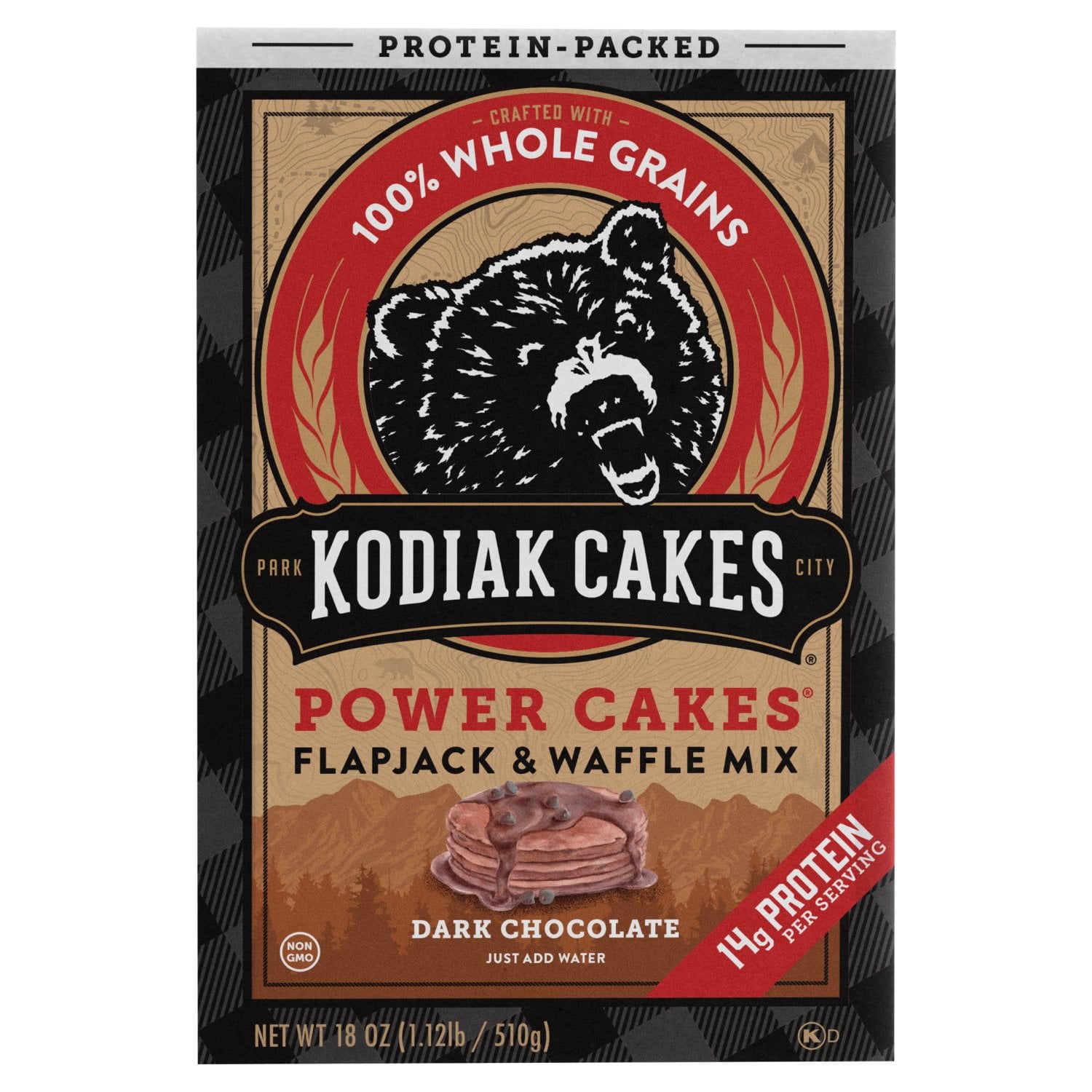 Kodiak Mix Flapjack Power Dark Chocolate 18 oz Package May Vary ...