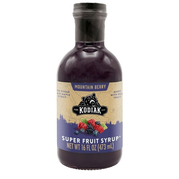Kodiak Mountain Berry Super Fruit Syrup, 16 fl oz Bottle - Walmart ...