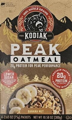 Kodiak Oatmeal Peak Banana Nut (6 Pack) 10.58 oz - Walmart.com