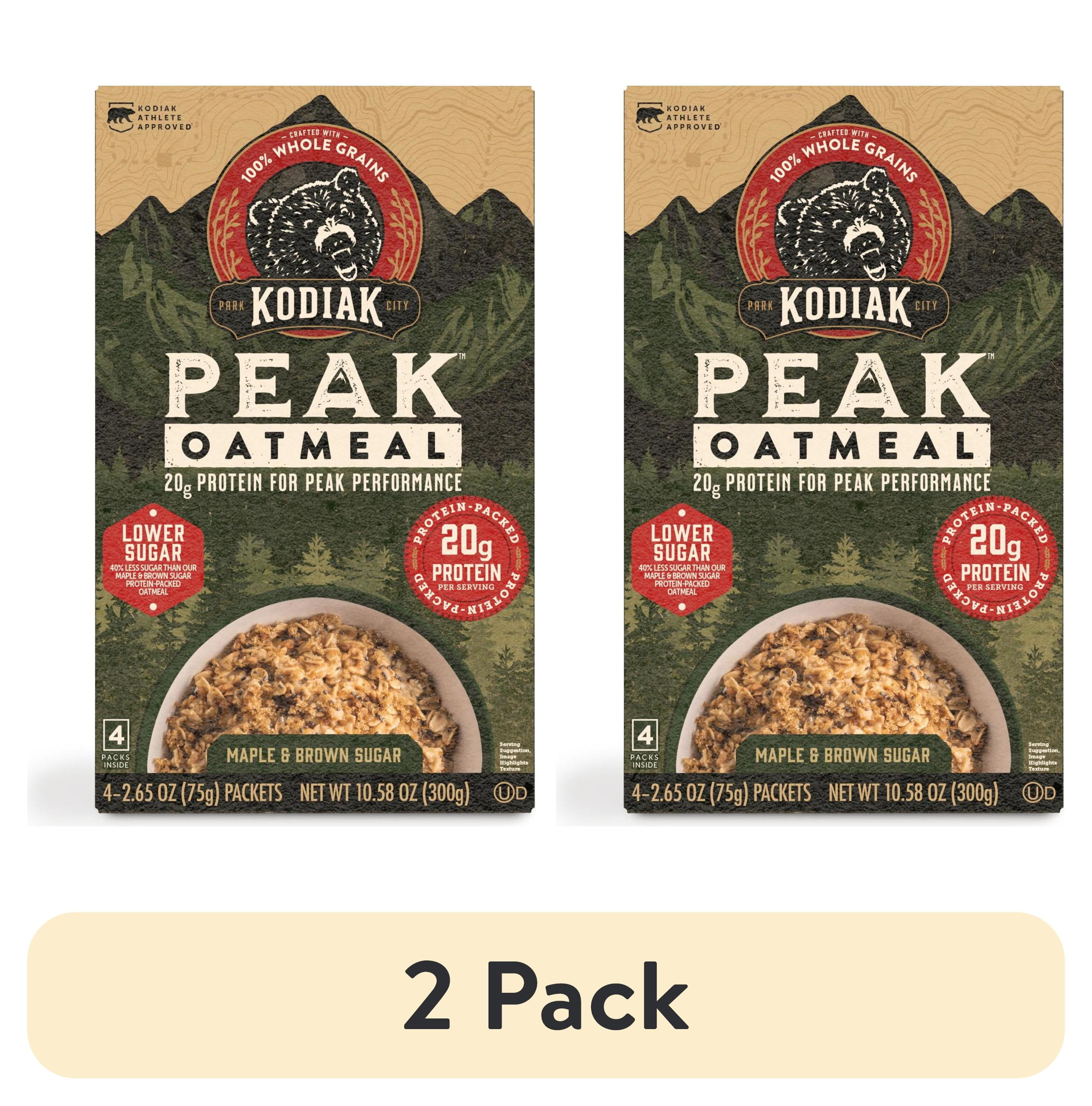 (2 pack) Kodiak Peak Protein-Packed Maple Brown Sugar Instant Oatmeal ...