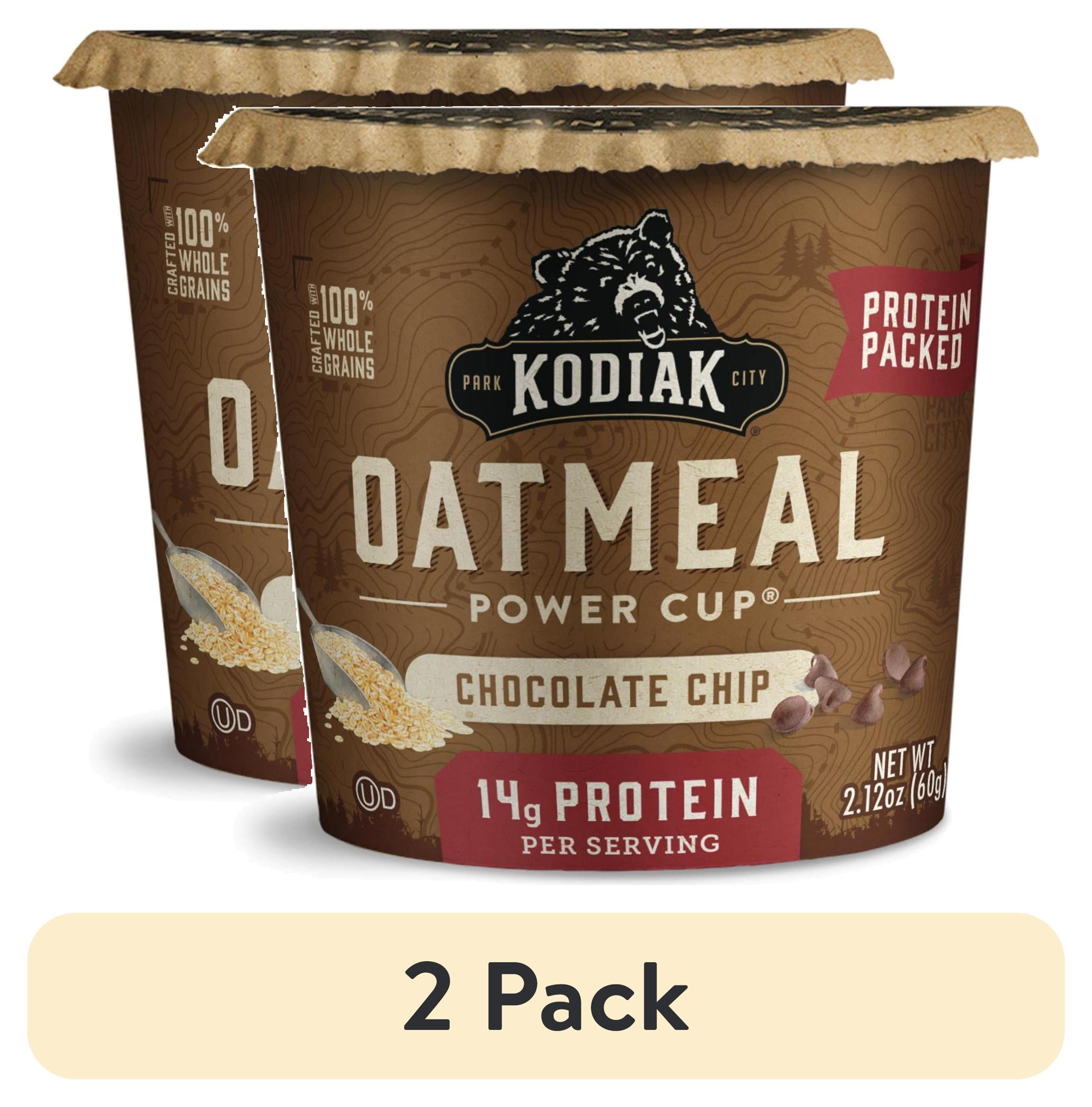 (2 pack) Kodiak Protein-Packed Chocolate Chip Instant Oatmeal Cup, 2.12 ...