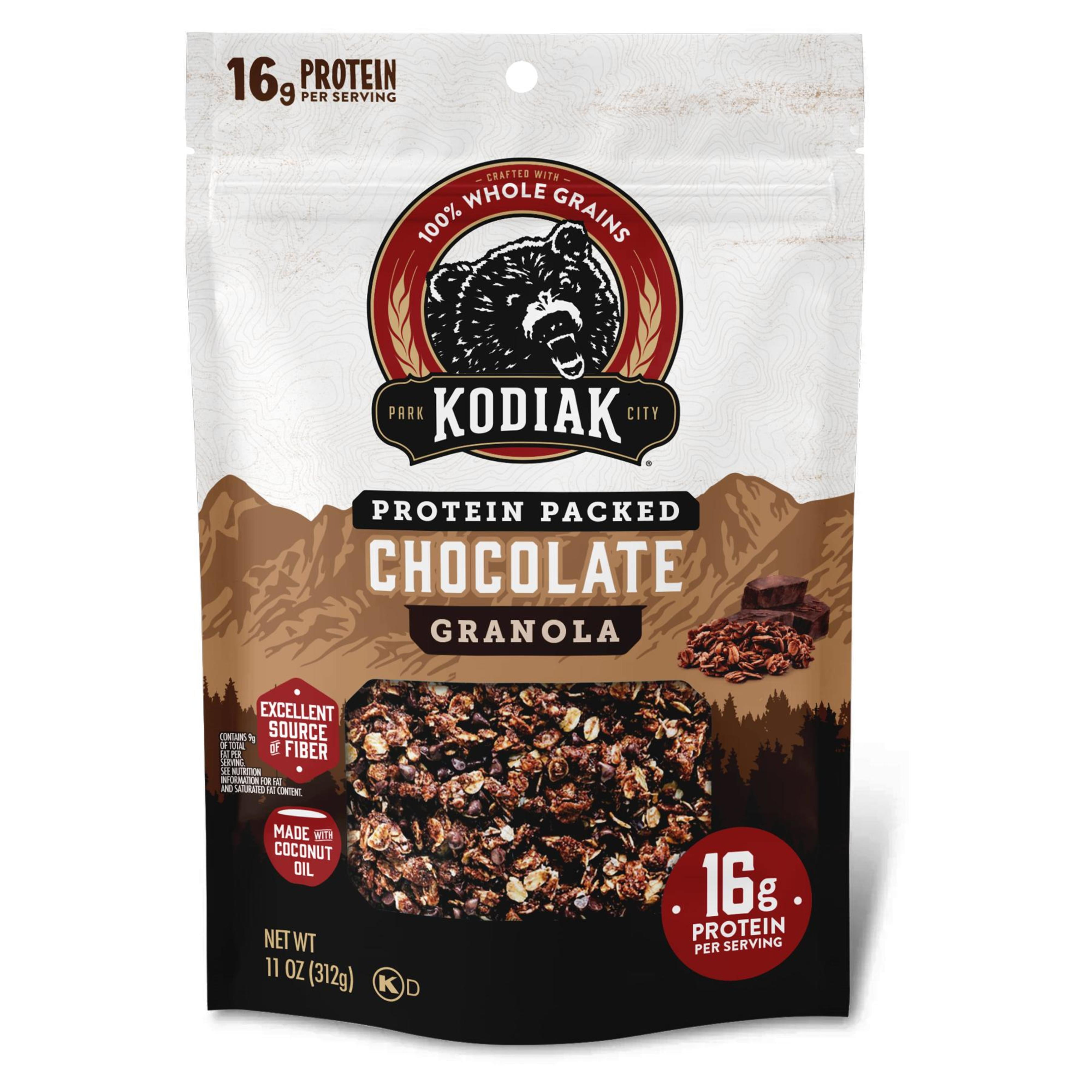 Kodiak Protein-Packed Chocolate Protein Granola Bag, 11 oz - Walmart.com