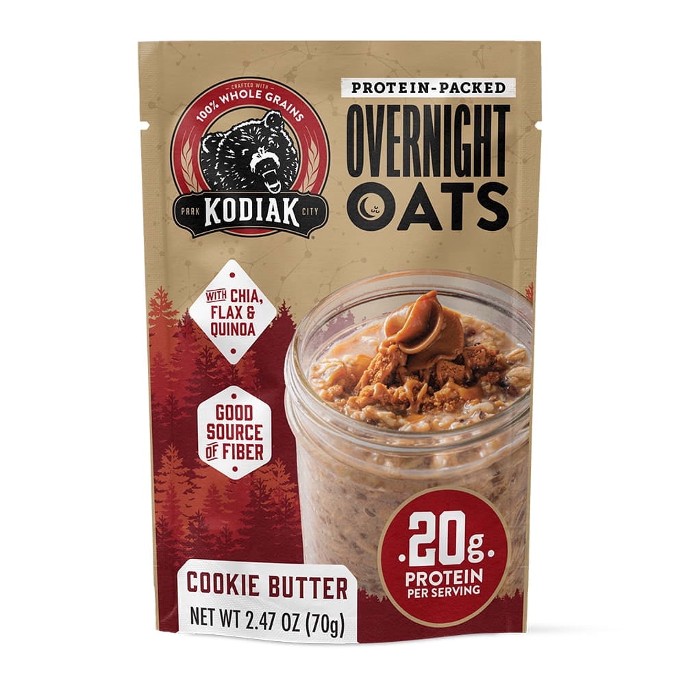 Kodiak Protein-Packed Cookie Butter Overnight Oats, 2.47 oz - Walmart.com