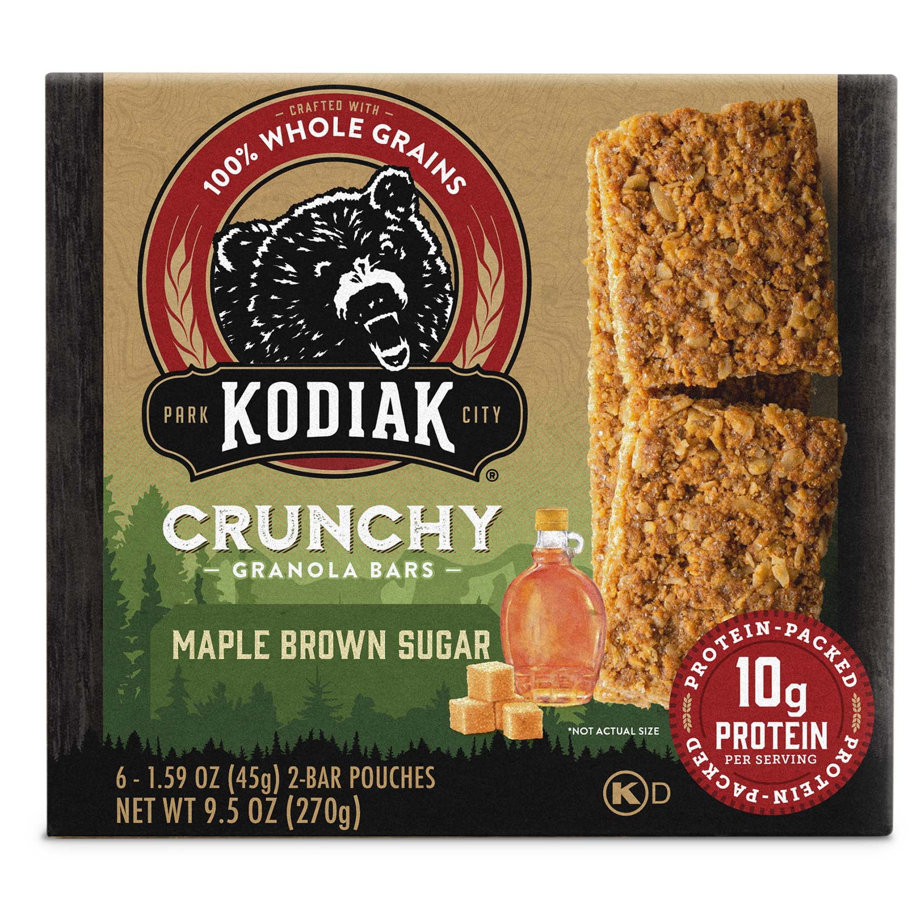 Kodiak Protein-Packed Oats Breakfast Maple Brown Sugar Crunchy Granola ...