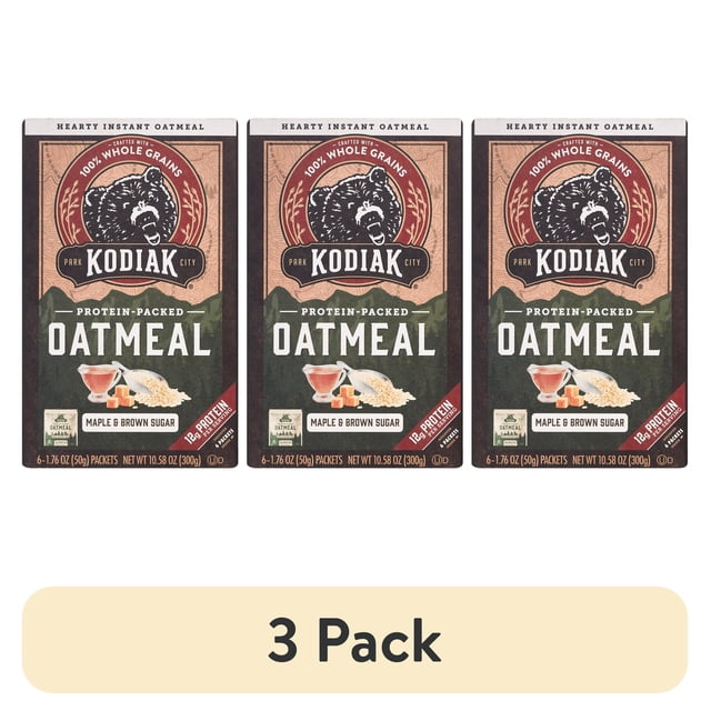 (3 pack) Kodiak Protein-Packed Maple Brown Sugar Instant Oatmeal ...