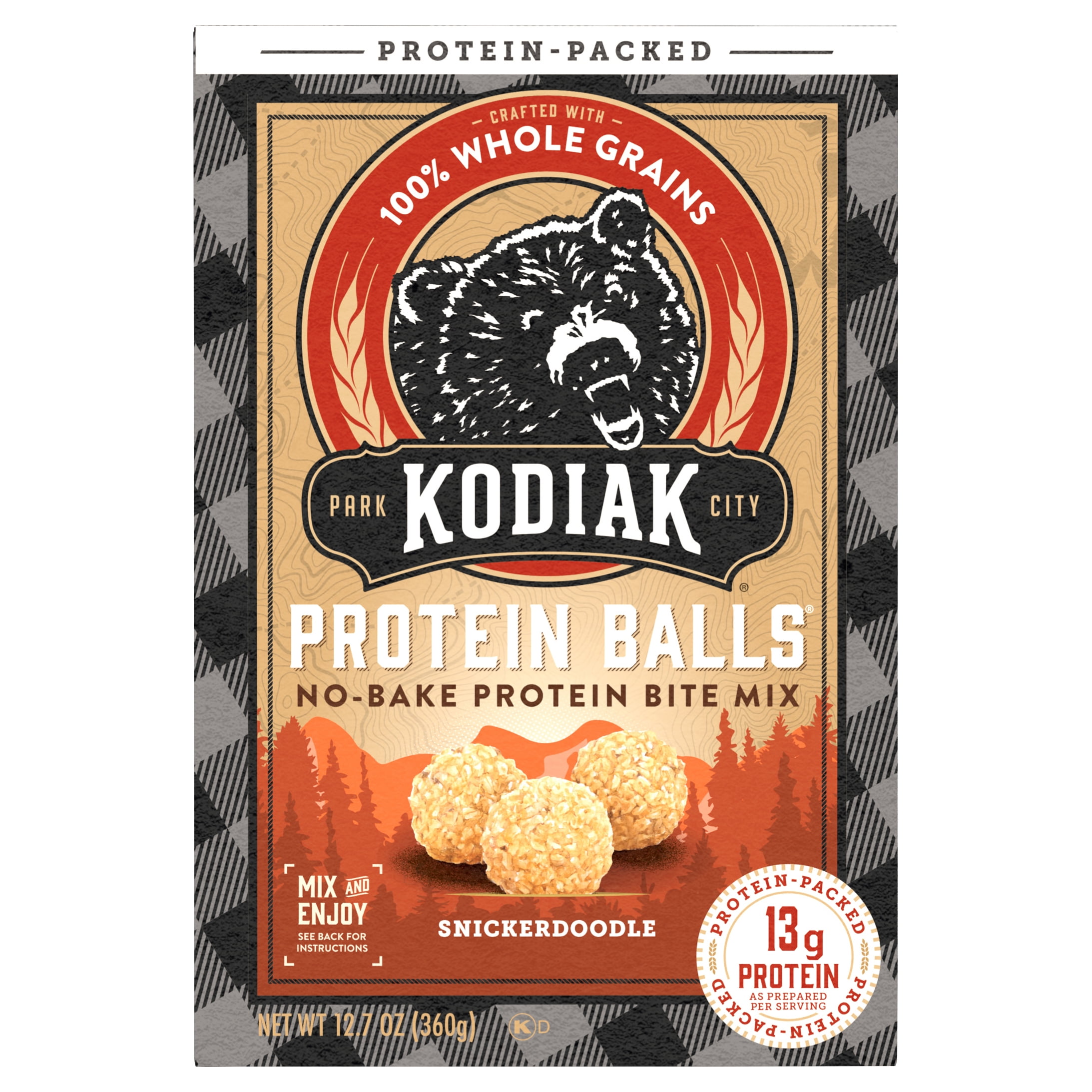 Kodiak Protein-Packed Snickerdoodle No-Bake Protein Ball Mix, 12.7 oz ...