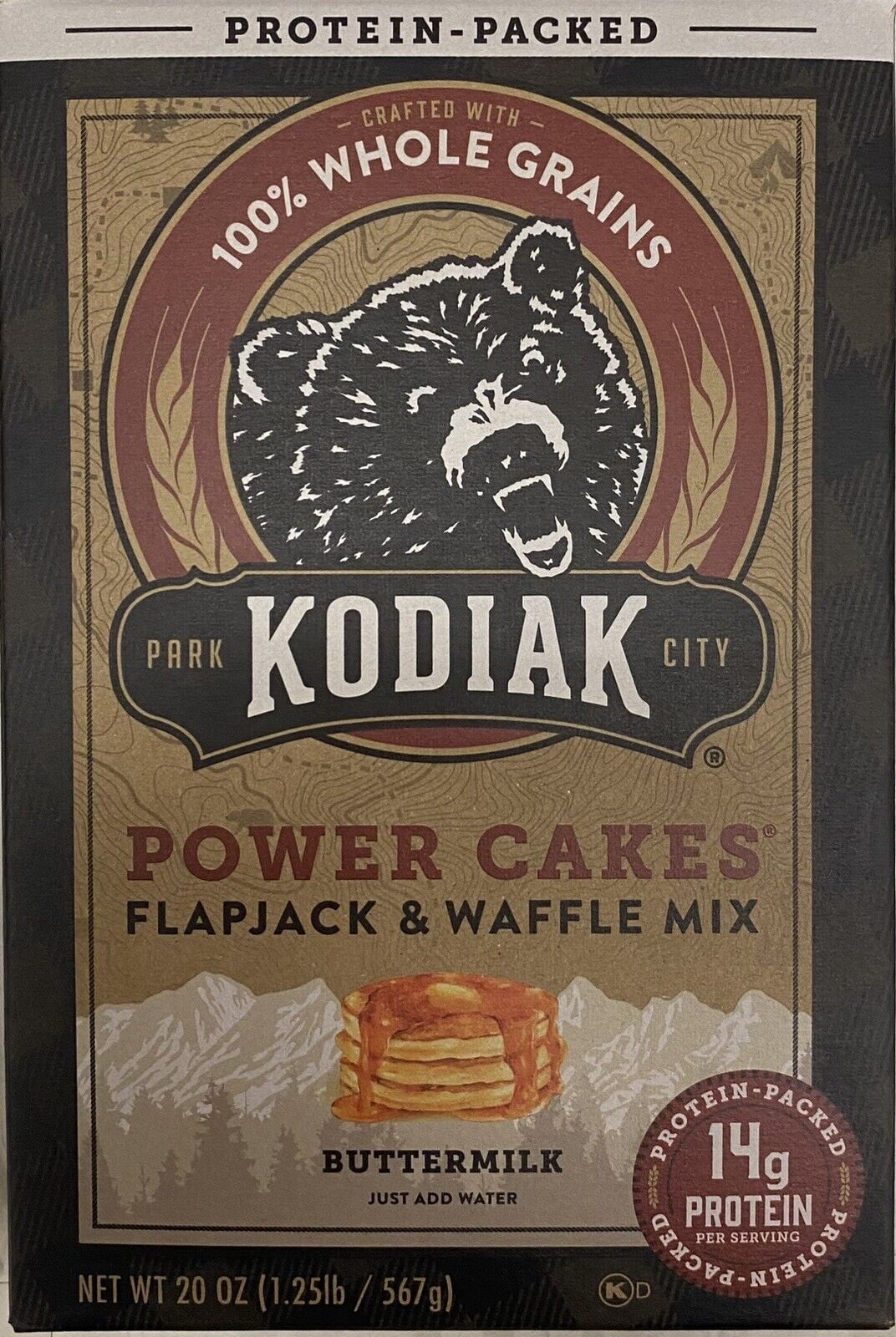 Kodiak Protein Power Cakes BUTTERMILK Pancake Flapjack & Waffle Mix 20 ...