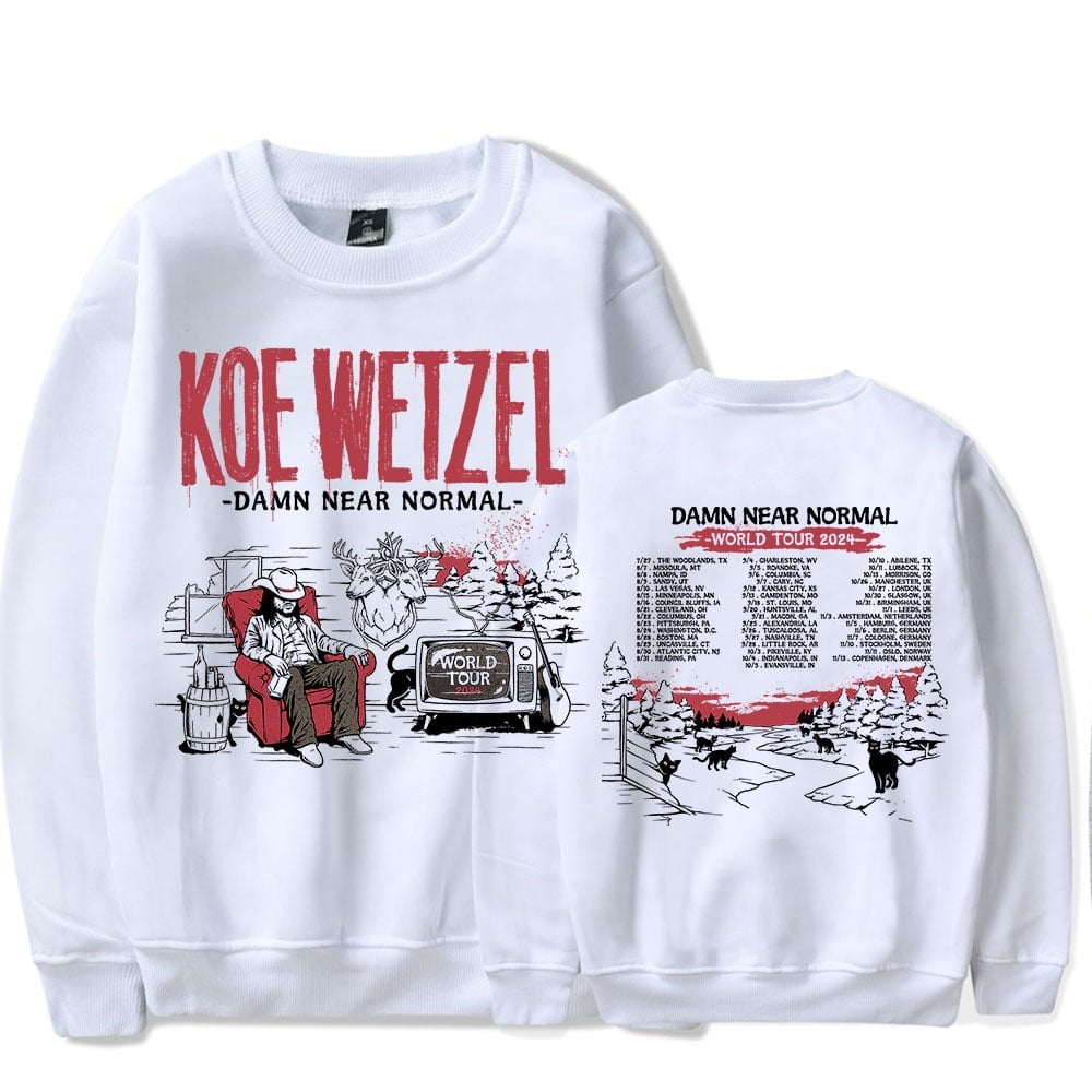 Koe Wetzel Damn Near Normal Tour 2024 Crewneck Sweatshirt Unisex ...