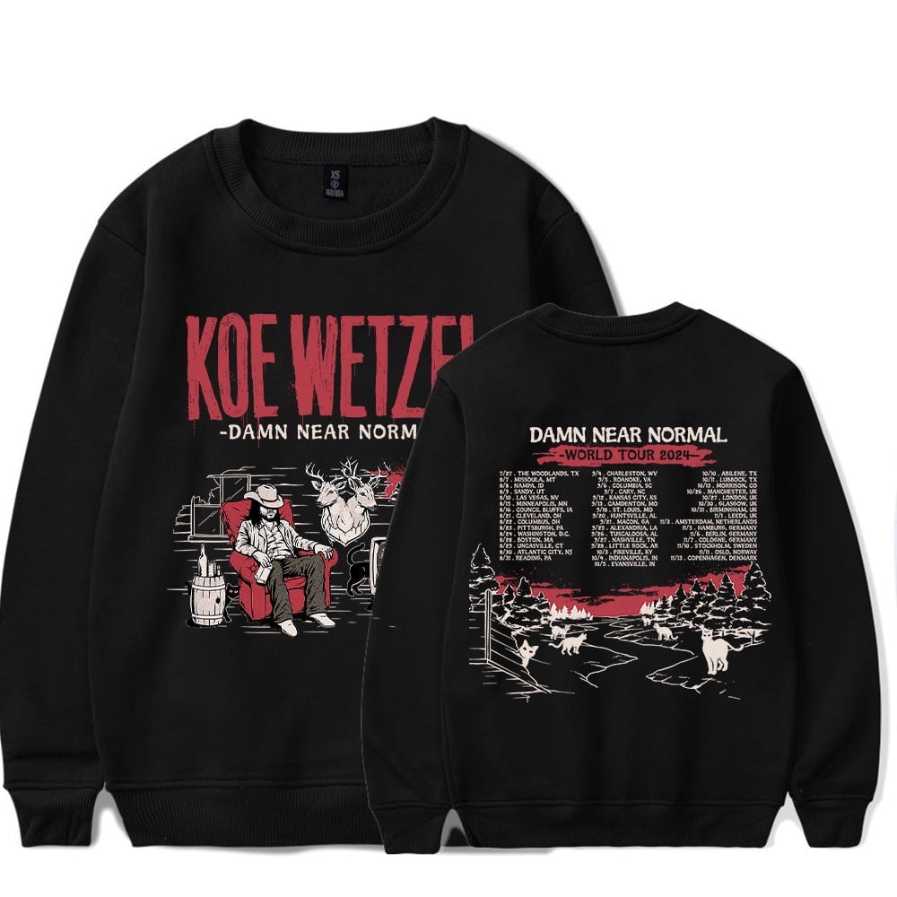 Koe Wetzel Damn Near Normal Tour 2024 Crewneck Sweatshirt Unisex ...