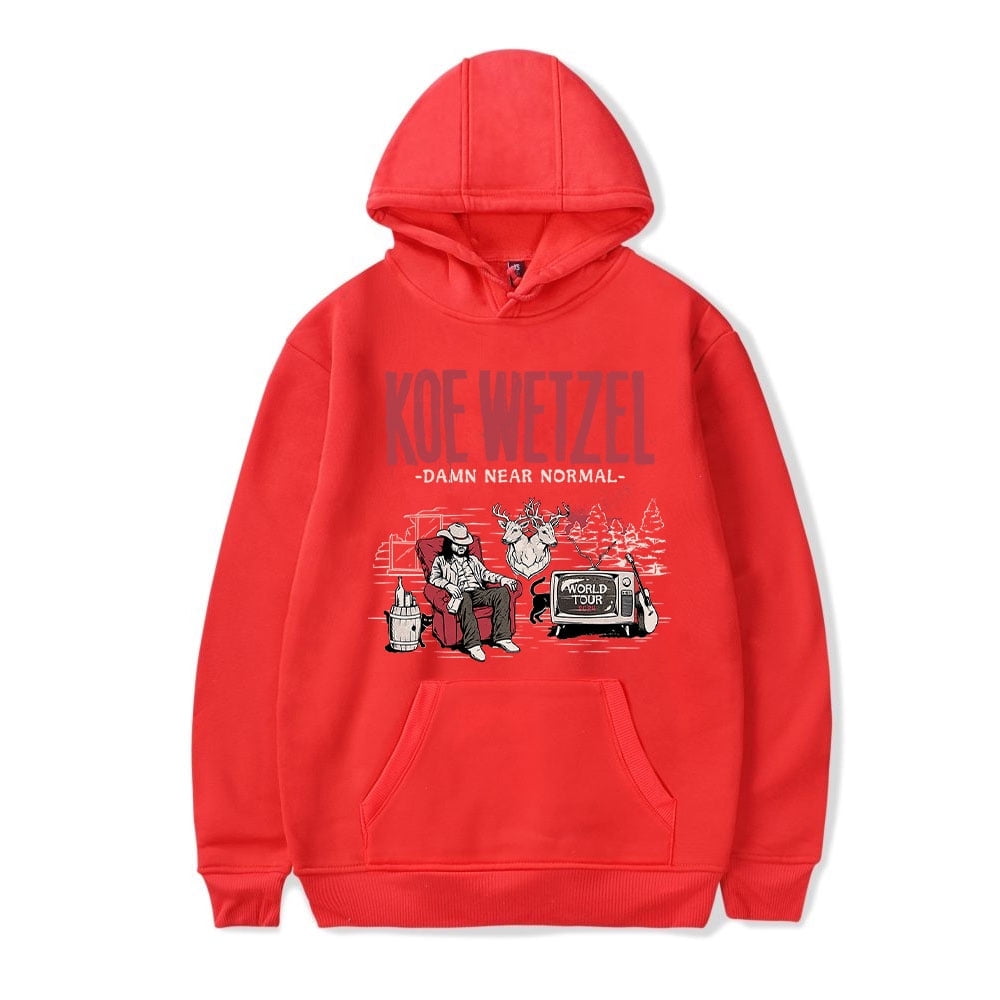 Koe Wetzel Damn Near Normal Tour Hoodie 2024 Unisex Vintage Casual Long ...