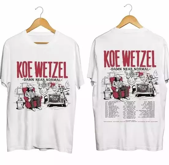Koe Wetzel Damn Near Normal World Tour 2024 Shirt Koe Wetzel Fan Shirt ...