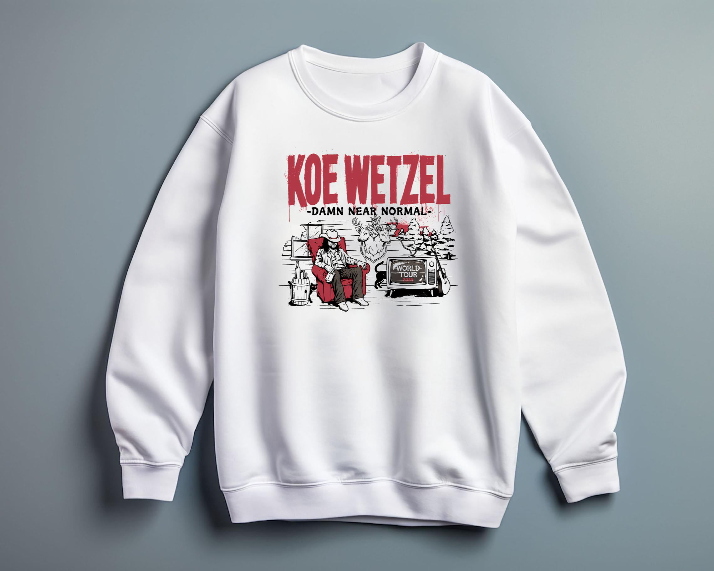 Koe Wetzel - Damn Near Normal World Tour 2024 Shirt, Koe Wetzel Fan ...
