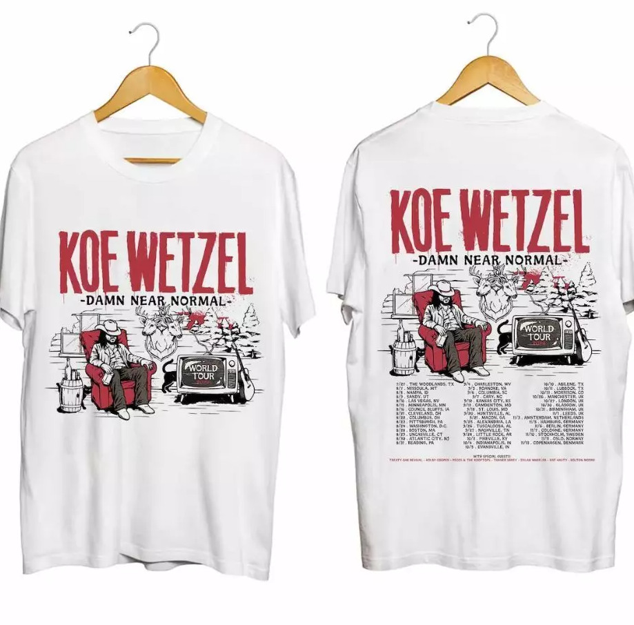 TSHIRT-Koe Wetzel - Damn Near Normal World Tour 2024 Shirt - Walmart.com