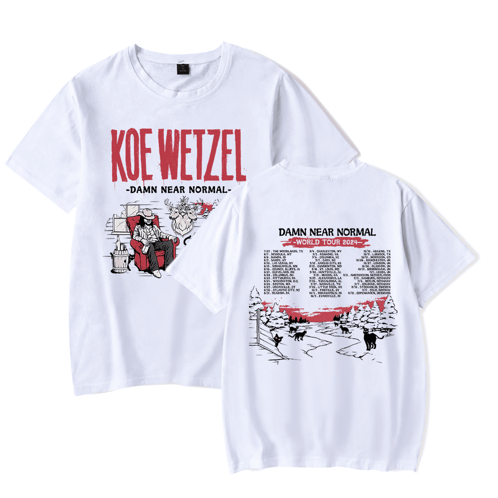 Koe Wetzel Damn Near Normal World Tour Merch T - Shirt Unisex Short ...
