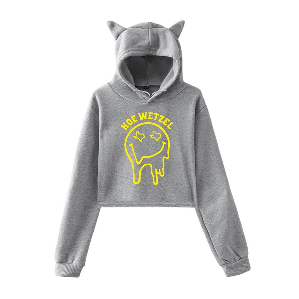 Koe Wetzel Droopy Smiley Merch Hoodies Sweatshirts for Girls Cat Ear ...