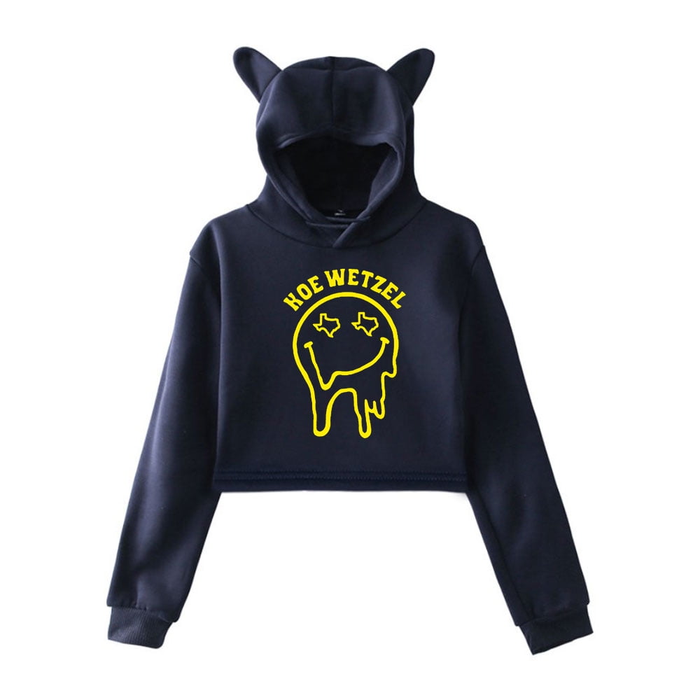 Koe Wetzel Droopy Smiley Merch Hoodies Sweatshirts for Girls Cat Ear ...