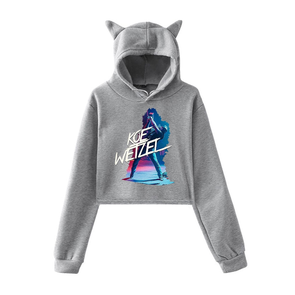 Koe Wetzel Guitar Smash Merch Hoodies Sweatshirts for Girls Cat Ear ...
