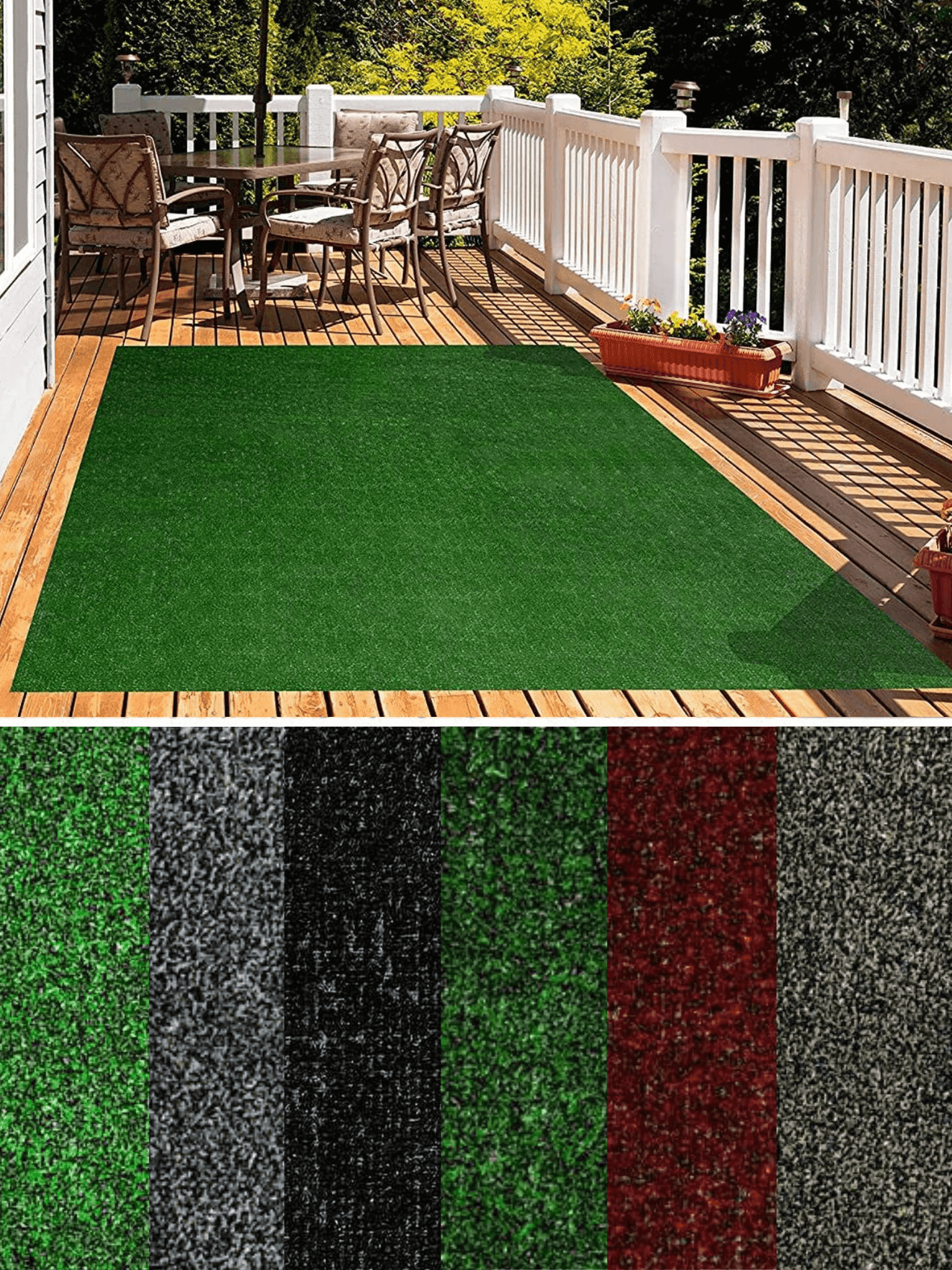 Koeckritz Indoor-Outdoor 2'x4' Artificial Grass Turf Rug | Lightweight ...