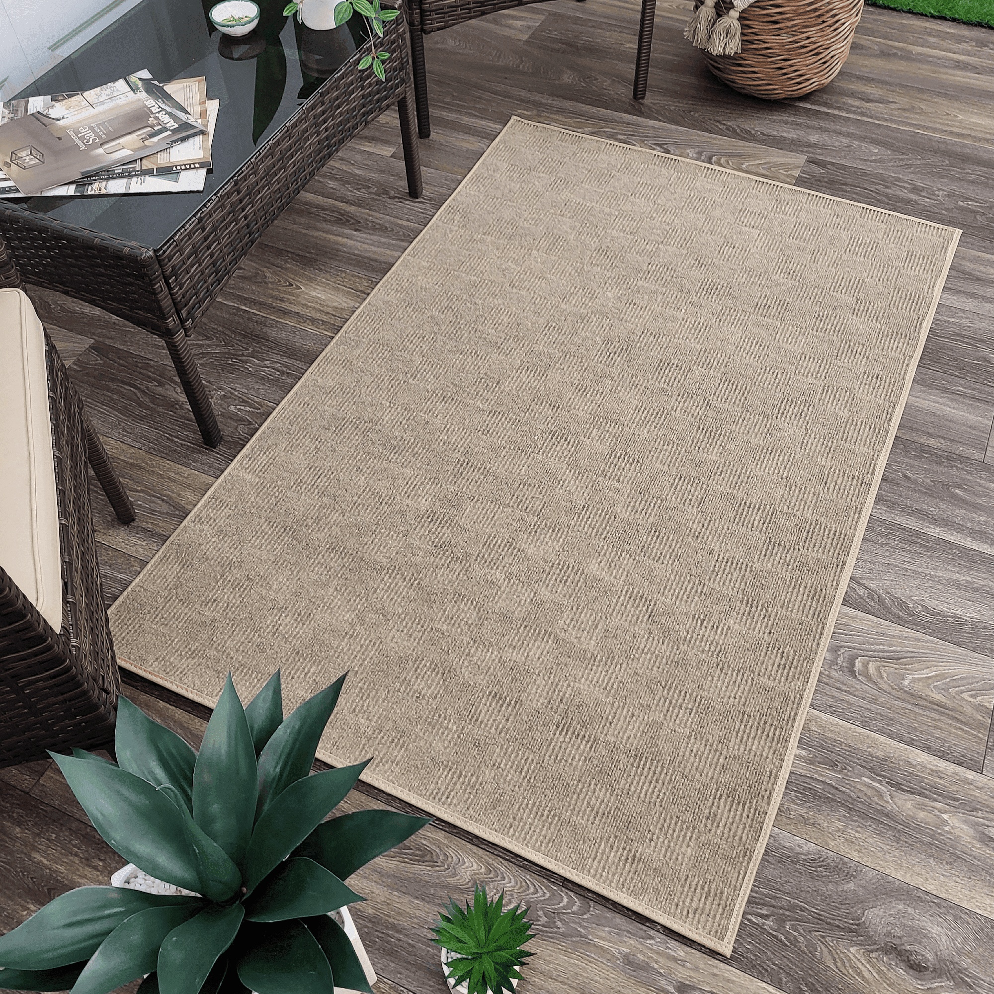 Koeckritz Rugs 12'x14' Chestnut Patchwork Indoor/Outdoor Rug Soft ...