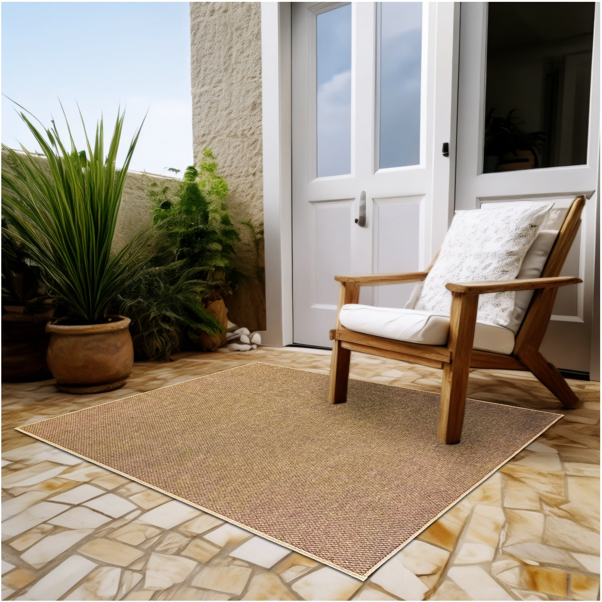 Koeckritz Rugs 3'x9' Soft Indoor/Outdoor Chestnut Bound Area Rug ...