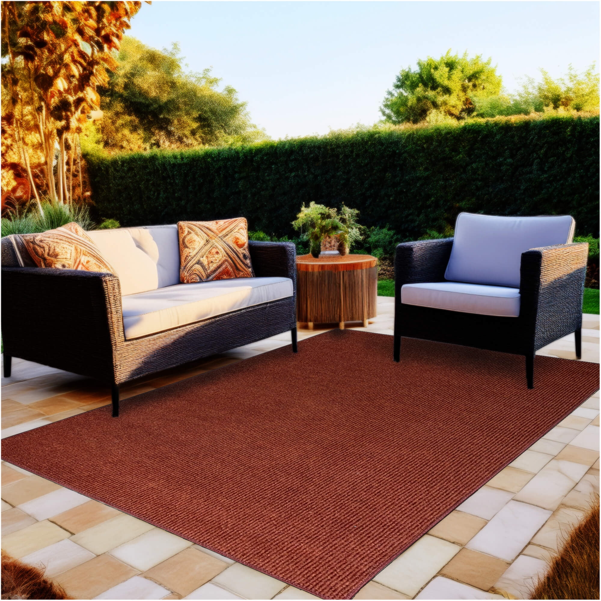 Koeckritz Rugs 5'x8' Fire Red Luxe Indoor/Outdoor Area Rug Soft ...