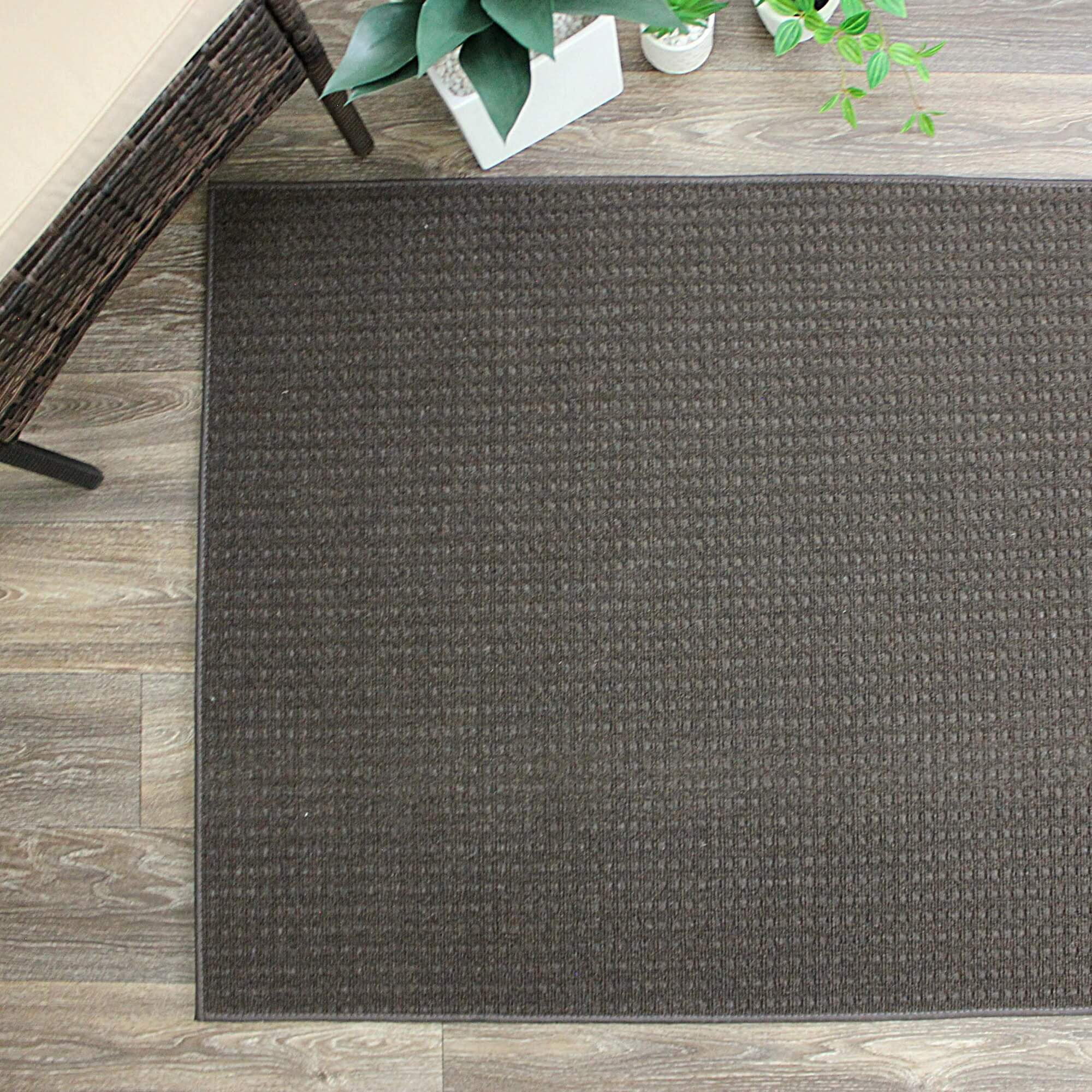 Koeckritz Rugs 7' x 12' Rustic Waffle Pattern Indoor/Outdoor ECO ...