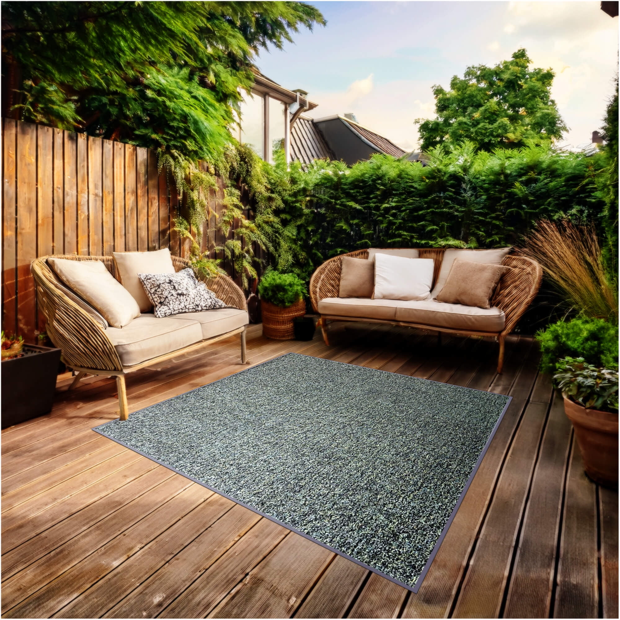 Koeckritz Rugs 8'x14' Mineral Gray Ultra Artificial Turf Indoor and ...