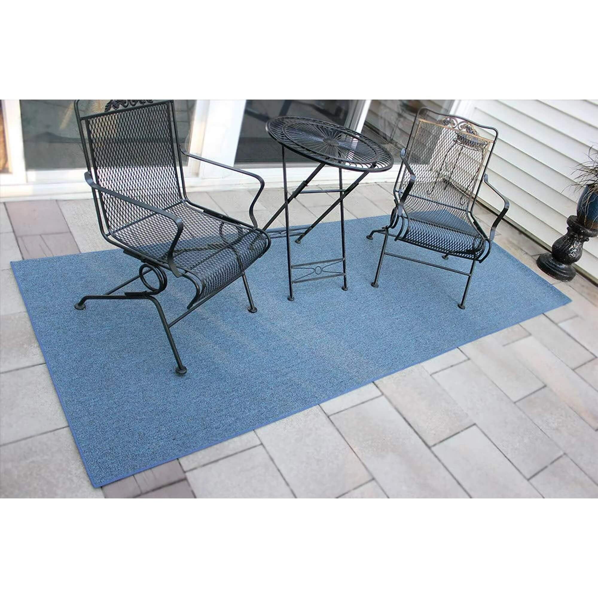 Koeckritz Rugs Blue Indoor/Outdoor Durable Area Rug, High-Quality ...