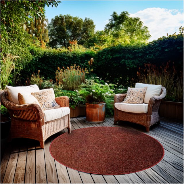 Koeckritz Rugs Crushed Brick 10' Round Ultra Artificial Turf Indoor and ...