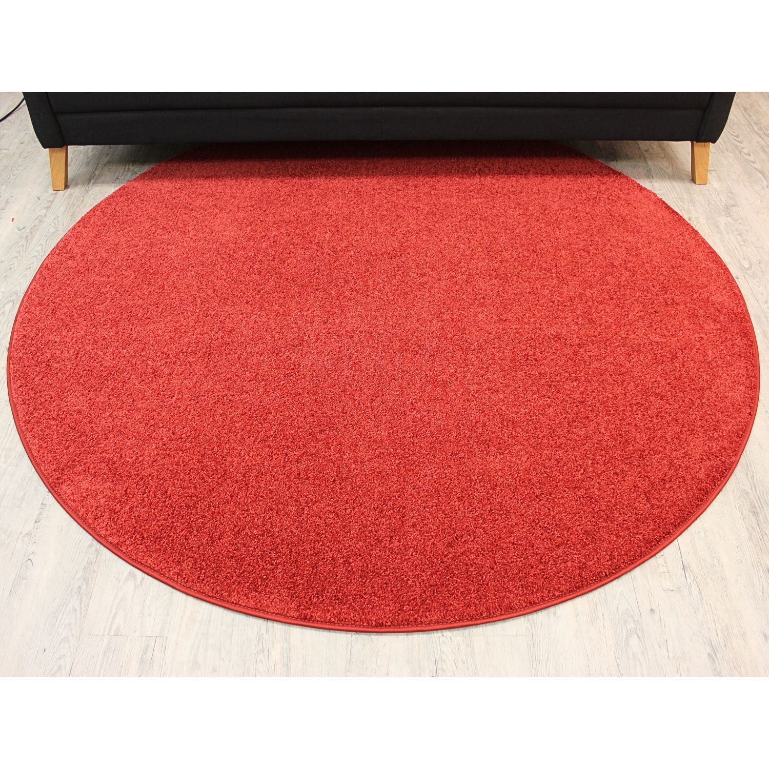 Koeckritz Rugs Kid Crossing Soft Area Rug, 8' Round, Fire Engine Red ...