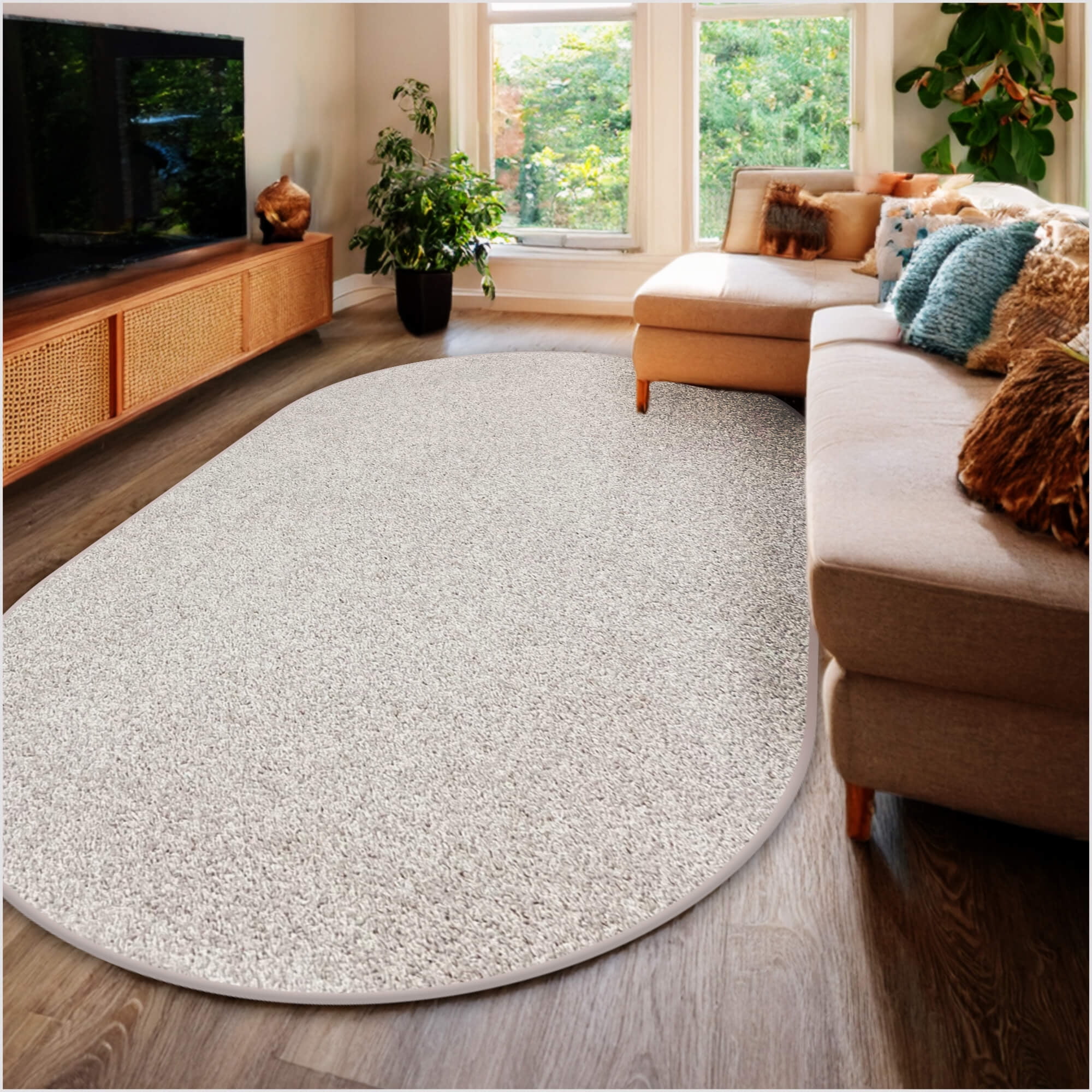 Koeckritz Rugs Soft & Cozy Flax Beige Indoor Area Rug 8'x10' for Living ...